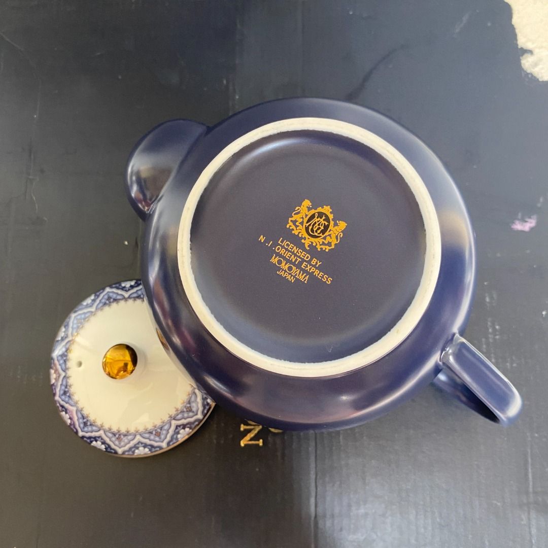 Nostalgie Istanbul Orient Express White Blue Gold Teaset, Furniture ...