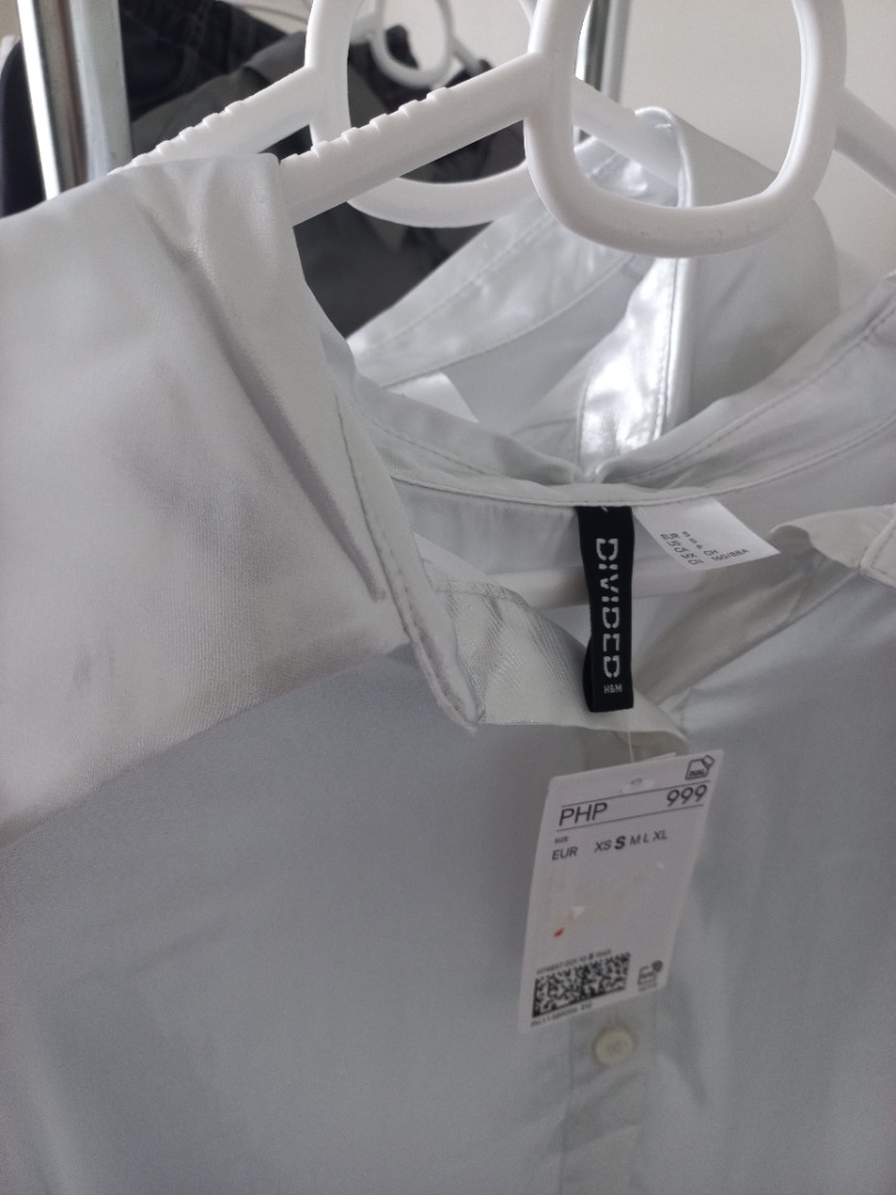 ORIGINAL & BRAND-NEW Divided H&M White silk top (Available in Small and ...