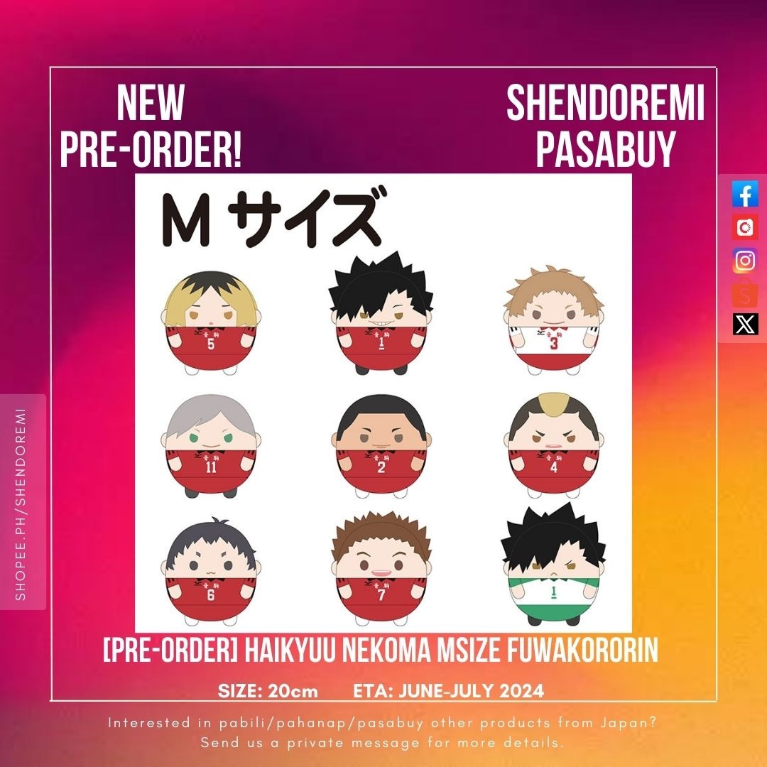 [PRE-ORDER] HAIKYU!! NEKOMA MSIZE FUWAKORORIN, Hobbies & Toys, Books ...