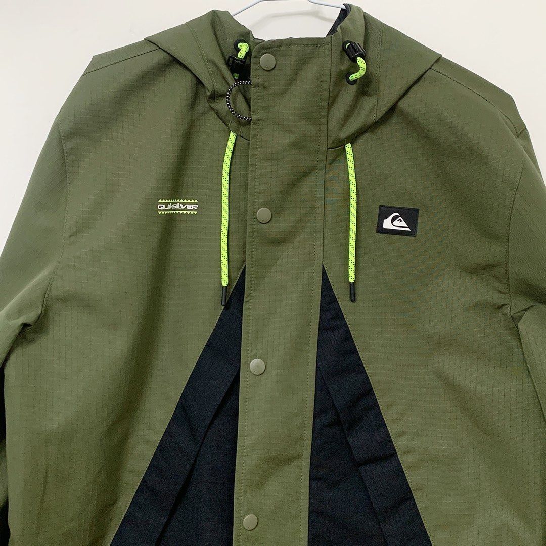 QUIKSILVER MOON LIGHT WATERPROOF JACKET 防潑水 外套 保暖 多拉鍊 防風 包脖圍 高領 連帽外套 帽T ...