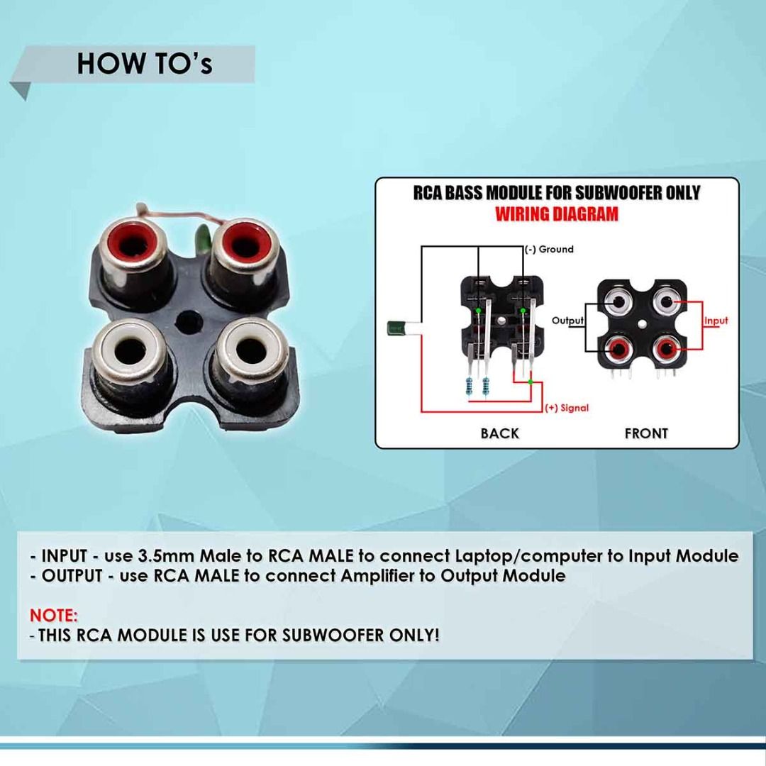 RCA BASS MODULE FOR SUBWOOFER ONLY, Audio, Portable Audio Accessories ...
