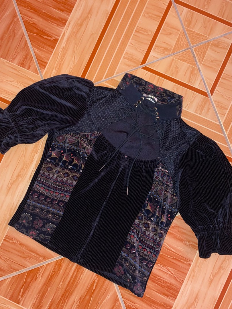 REDESIGNED BLACK TOP, Women's Fashion, Tops, Blouses on Carousell