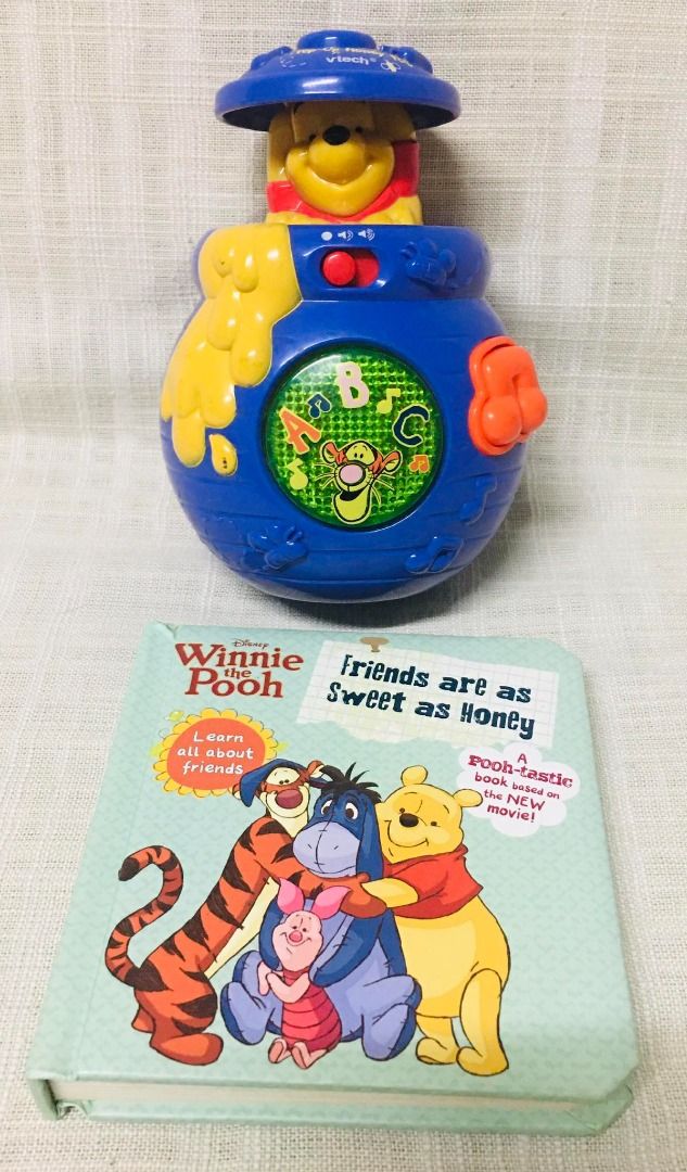 Vtech Winnie The Pooh Musical Pop-up Honey Pot Toy with Book Bundle ...