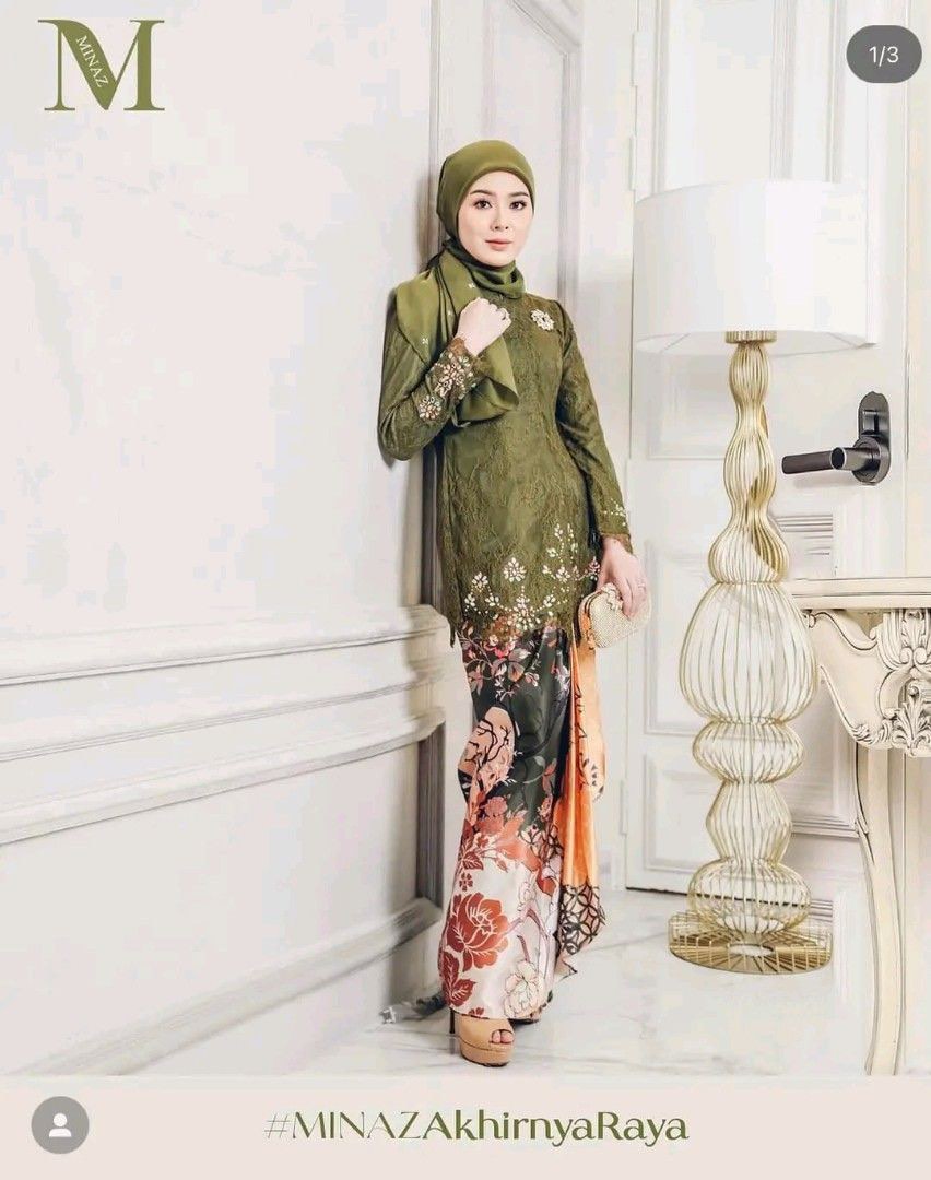 (RENT)- WARDAA KEBAYA BATIK, XL MINAZ, Women's Fashion, Muslimah ...