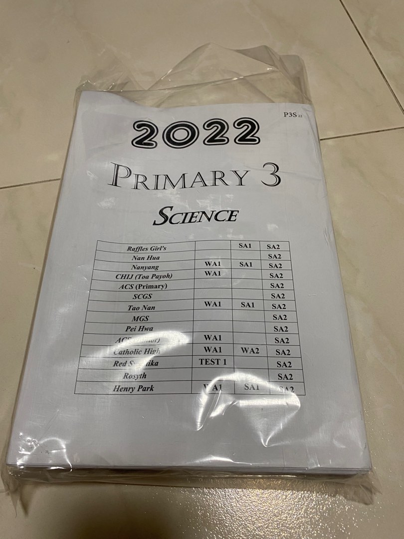 2022 primary 3 science exam paper, Hobbies & Toys, Books & Magazines ...