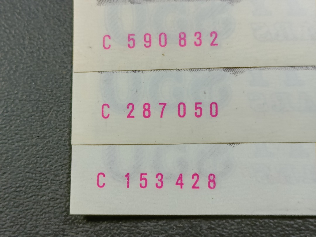 3 Old Singapore $50 Plastic Notes(Prefix C), Hobbies & Toys ...