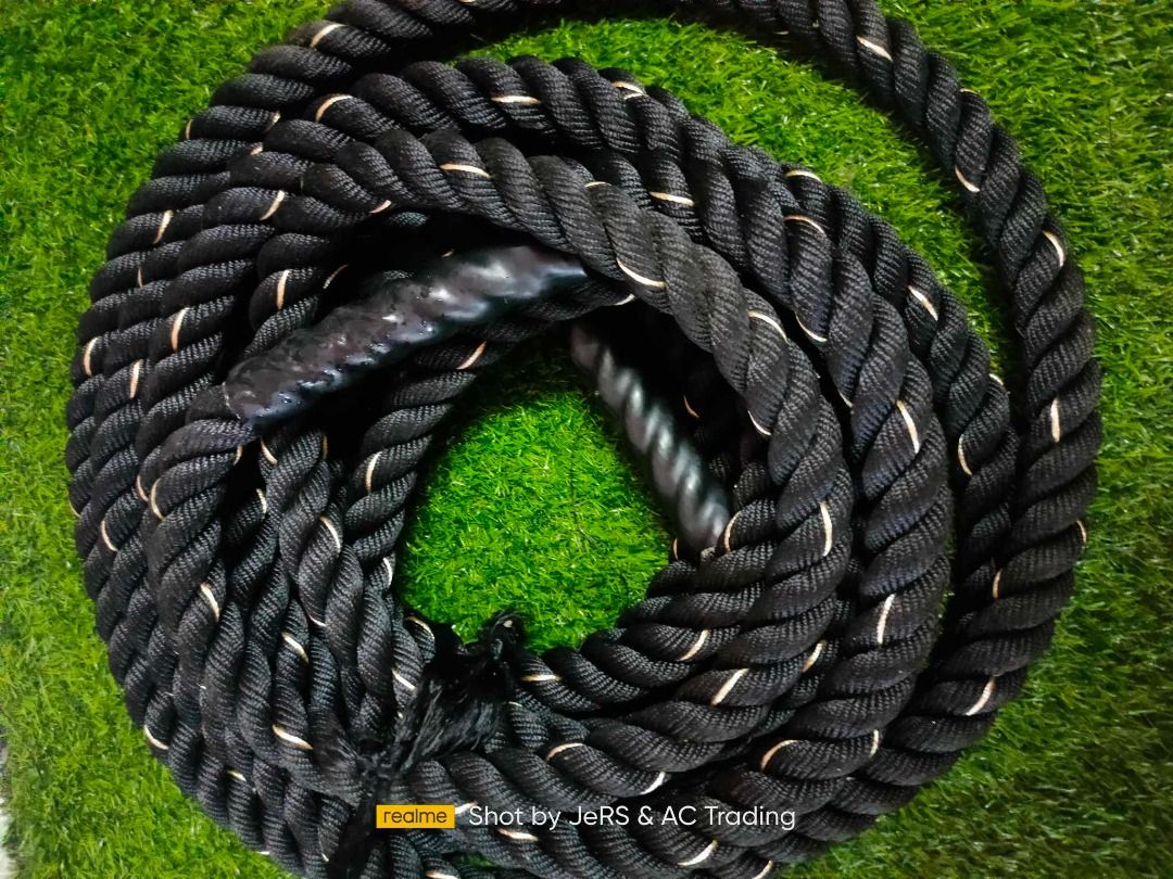 40ft x 1.5inch Battlerope, Sports Equipment, Exercise & Fitness, Toning ...