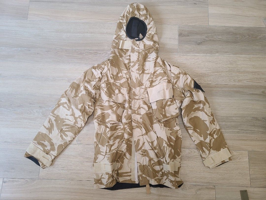 英軍沙漠迷彩生化核外套 BRITISH ARMY DDPM NBC JACKET 180/100, 男裝, 外套及戶外衣服 - Carousell