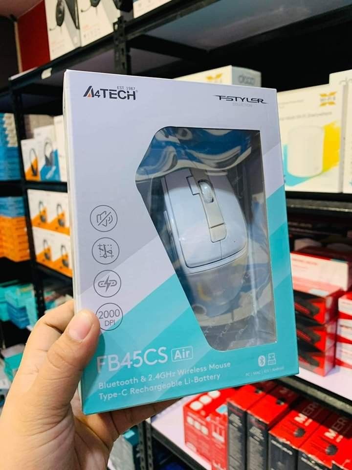 A4Tech FB45CS Air Fstyler Bluetooth & 2.4Ghz Wireless Mouse ...