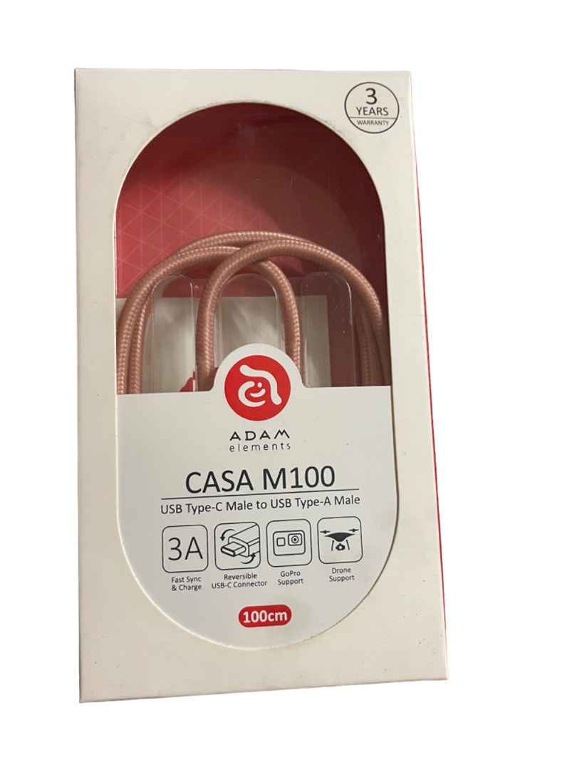 Adam Elements CASA M100 USB Type C to USB Type A 100 cm cable length ...