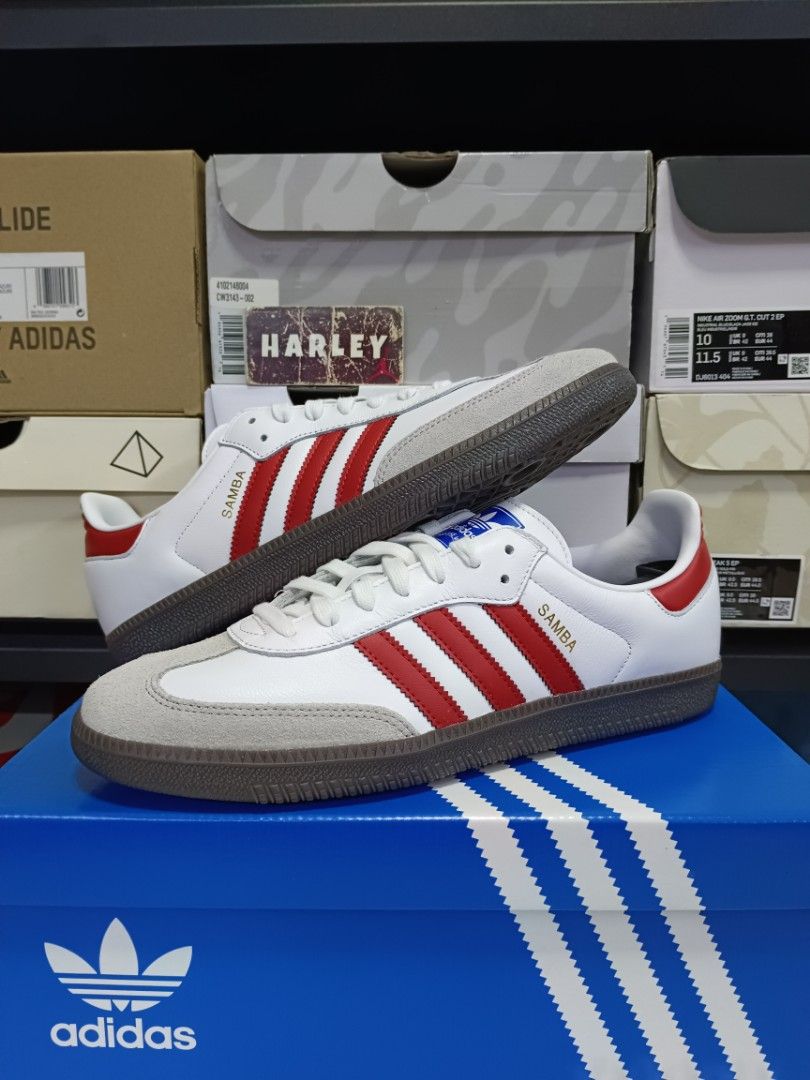 Adidas Samba OG Red, Men's Fashion, Footwear, Sneakers on Carousell