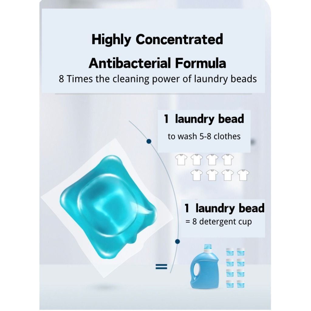 All in 1 50PCS Laundry Condensation Beads Detergent, Furniture & Home ...