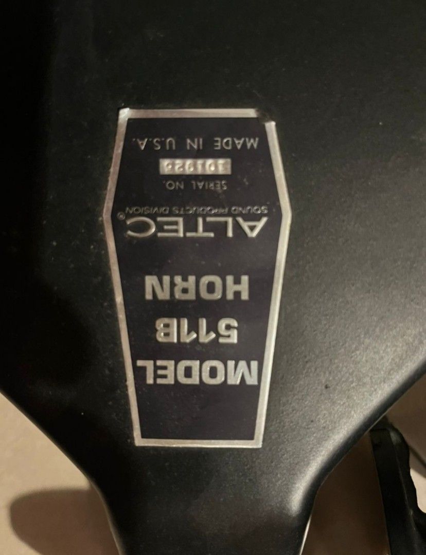 Altec 511b Sectoral horn -500hz, Audio, Other Audio Equipment on Carousell