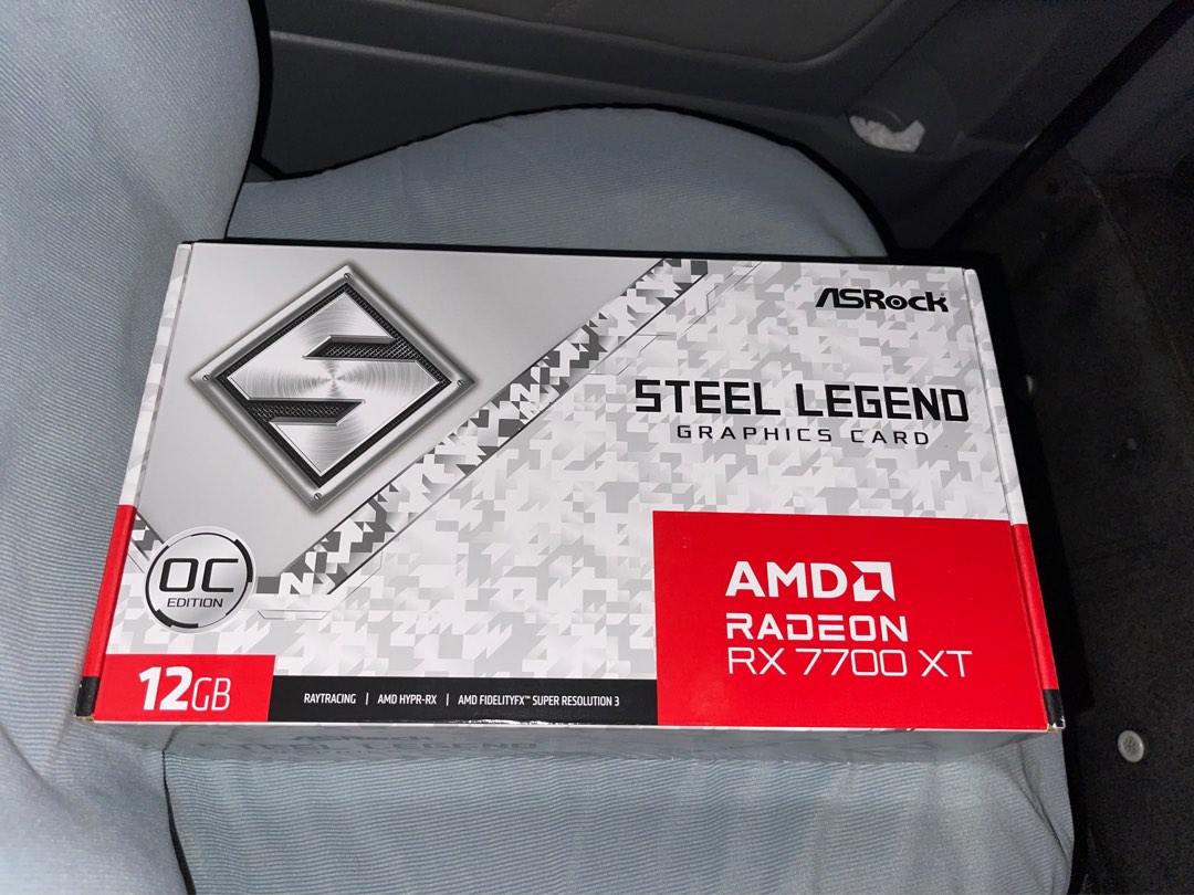 ASRock Steel Legend Radeon RTX 7700 XT 12GB GPU, Computers & Tech ...
