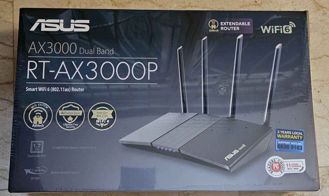 Asus AX3000P WiFi 6 dual band Router, Computers & Tech, Parts ...