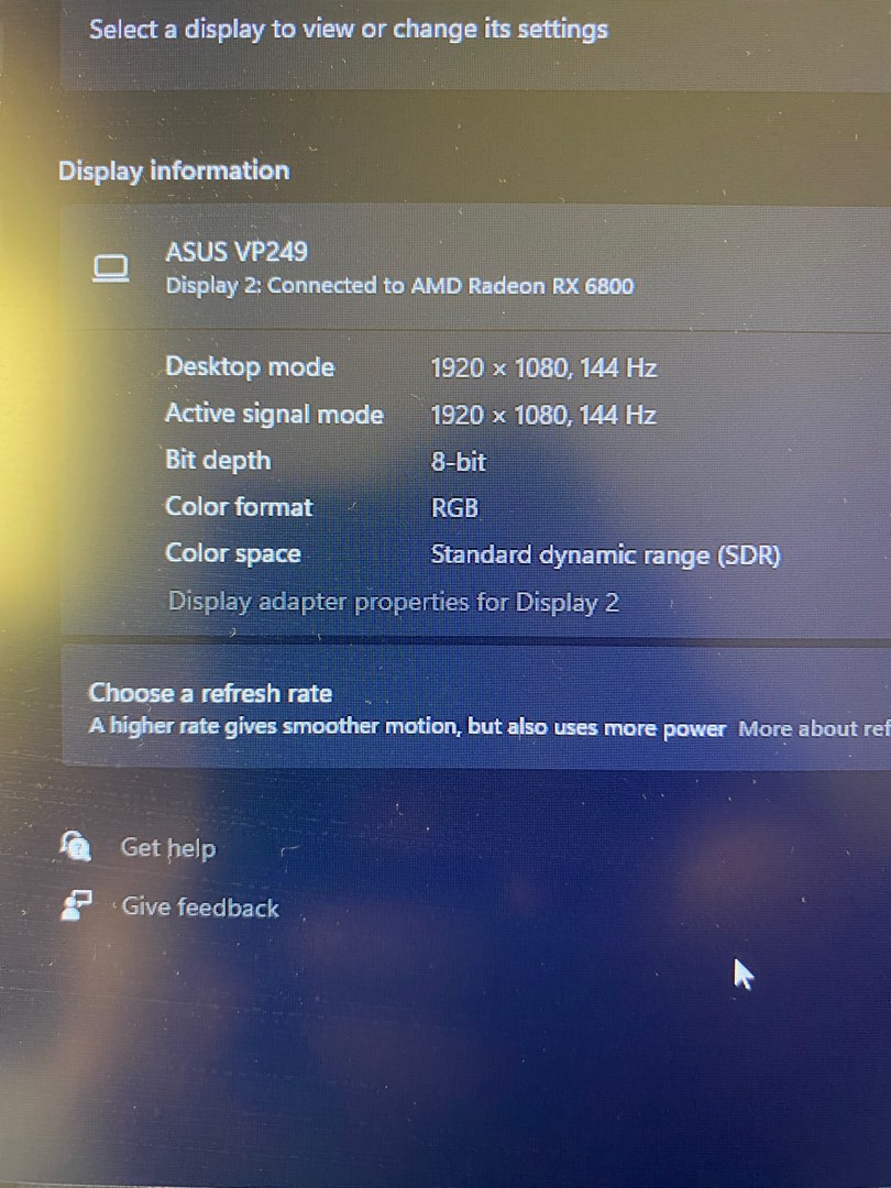 Asus VP249 1080P 144Hz, Computers & Tech, Parts & Accessories, Monitor ...