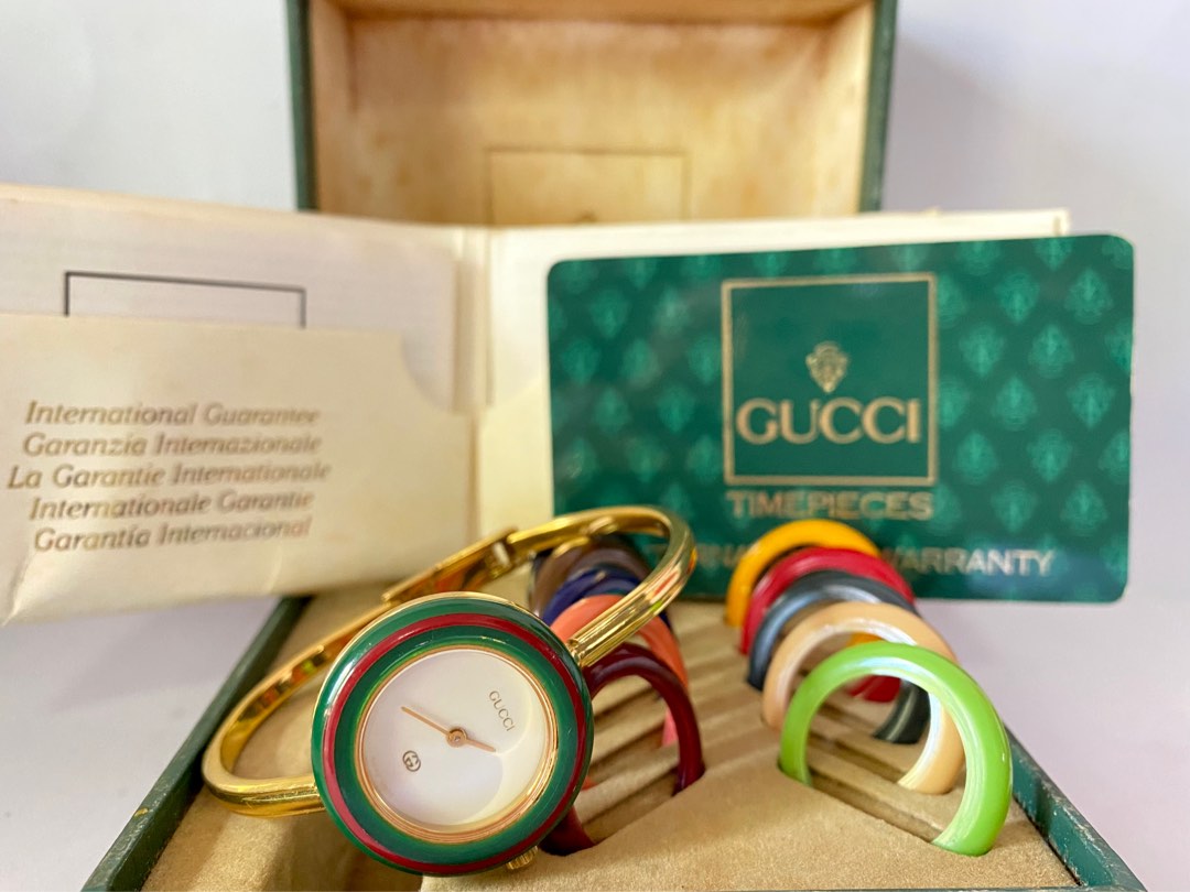 Authentic Gucci Interchangeable Bezel Watch for Ladie’s, Women's ...