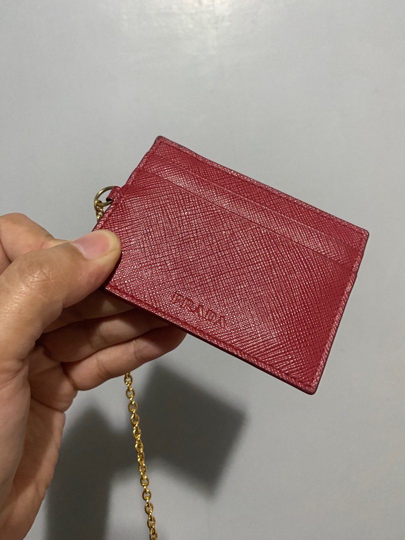 Authentic Prada Saffiano Card & ID Holder, Women's Fashion, Bags ...
