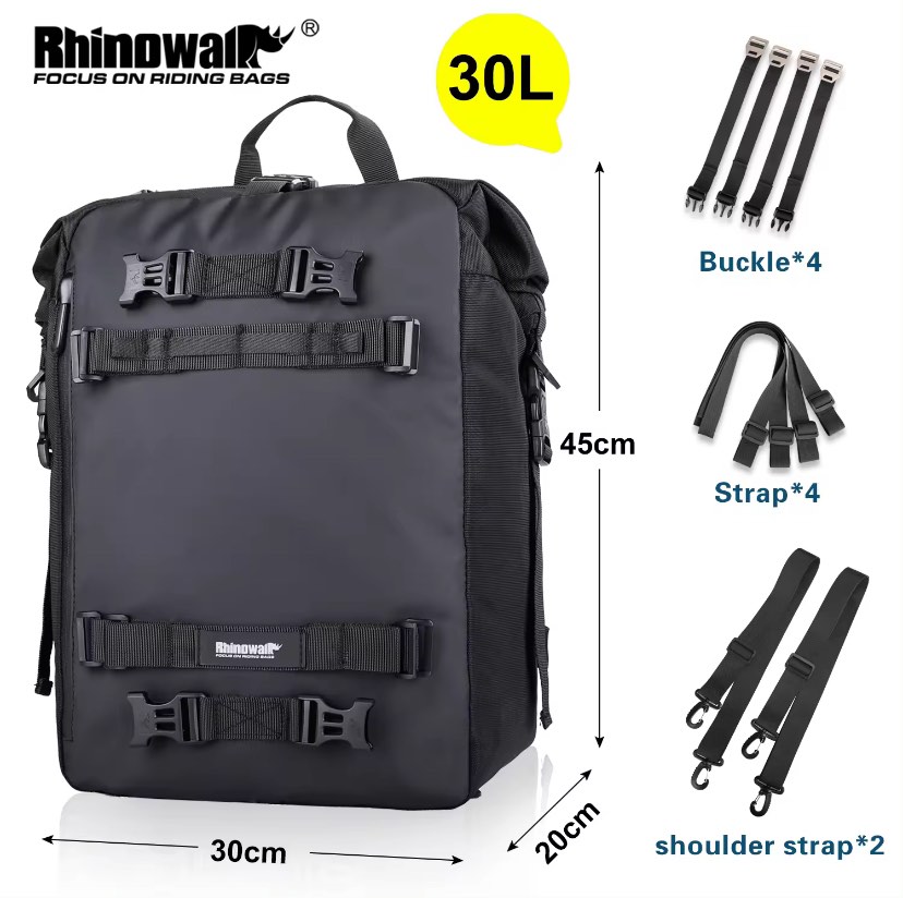 BRAND NEW - Rhinowalk Motorcycle Back Pack / Pannier 30L Rainproof ...