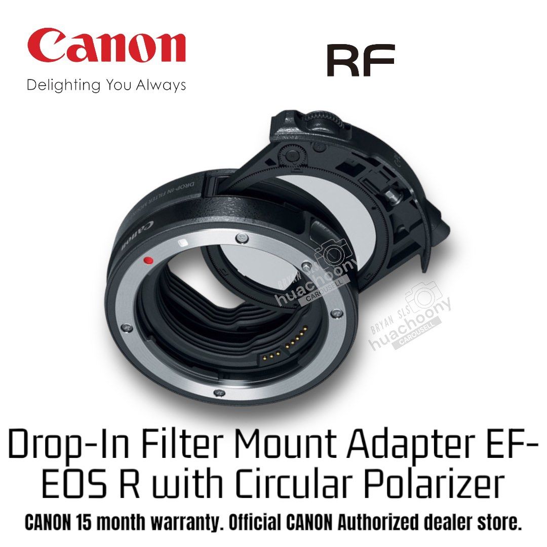 Canon Drop-In Filter Mount Adapter EF-EOS R with Circular Polarizer Filter ( YEAR 2024 ...