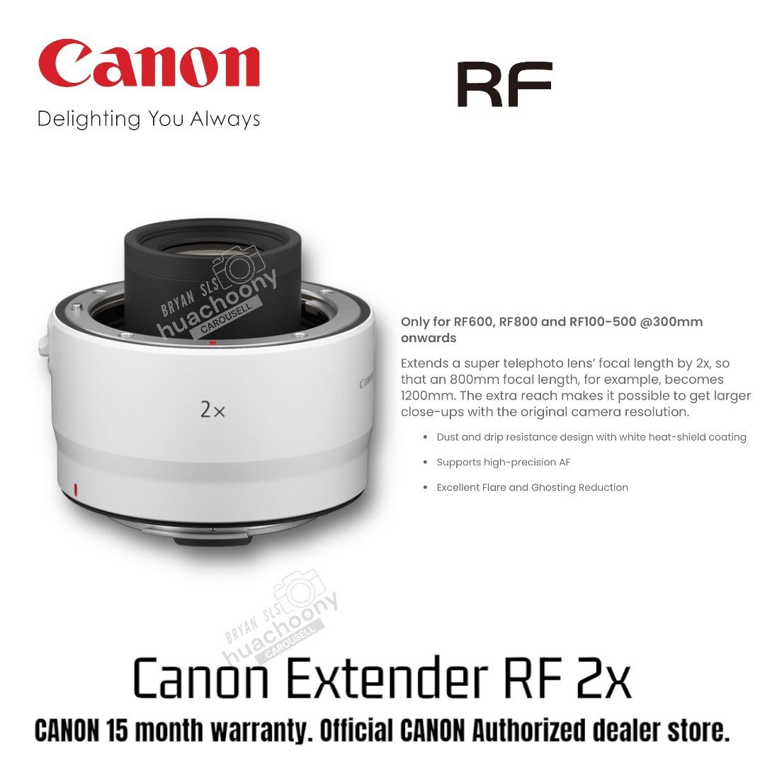 Canon Extender RF 2x ( YEAR 2024 ), Photography, Lens & Kits on Carousell
