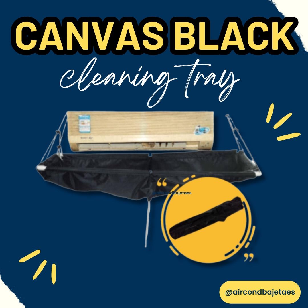 CANVAS BLACK SERVICE AIRCOND READY STOCK CLEANING AIRCOND SPAREPART AIRCOND, Furniture & Home ...