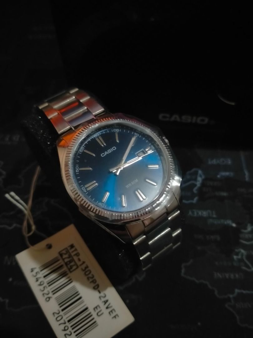 Authentic Casio Watch MTP-1302PD-2AV Blue Dial Quartz, Men's Fashion, Watches & Accessories ...