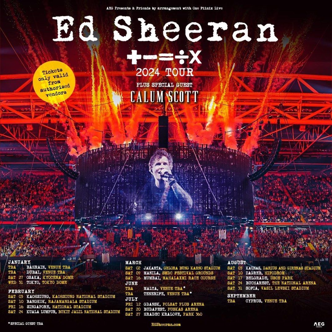 Cat 5 Ticket for Ed Sheeran’s concert, Tickets & Vouchers, Event ...