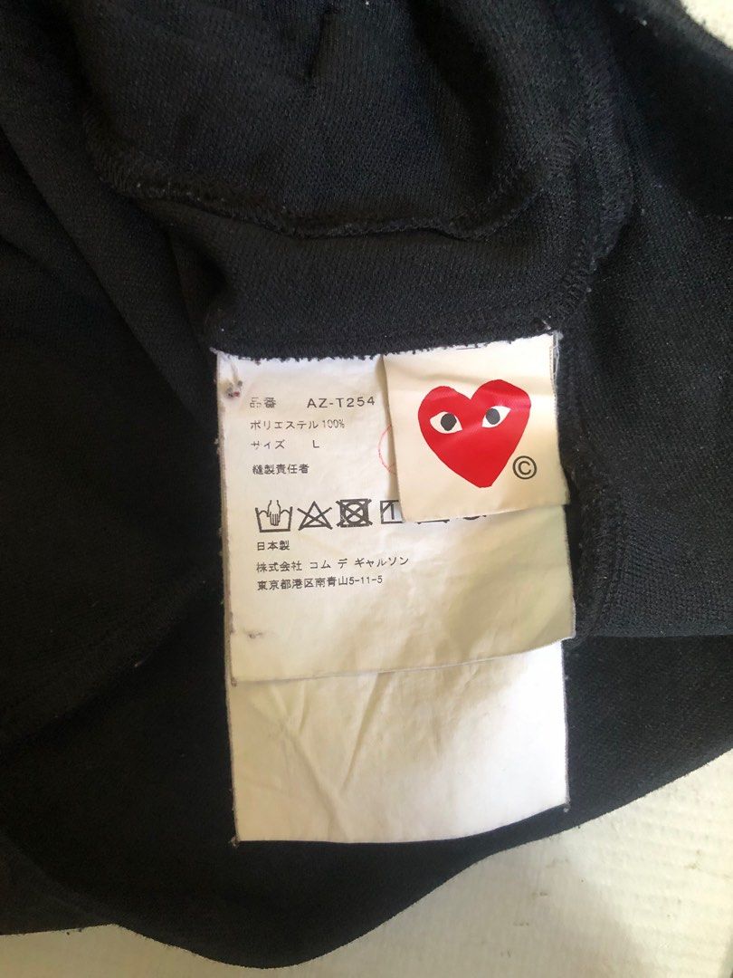 CDG Play black logo zip up hoodie, Men's Fashion, Coats, Jackets and ...