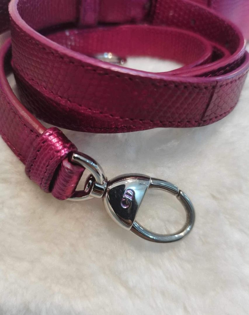 CHRISTIAN DIOR Magenta Lizard Mini Lady Dior in SHW, Luxury, Bags ...