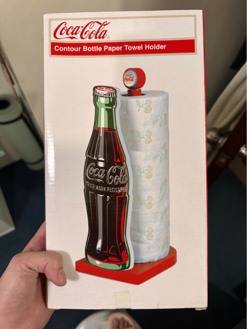 Coca Cola Contour Bottle Paper Towel Holder, Furniture & Home Living ...