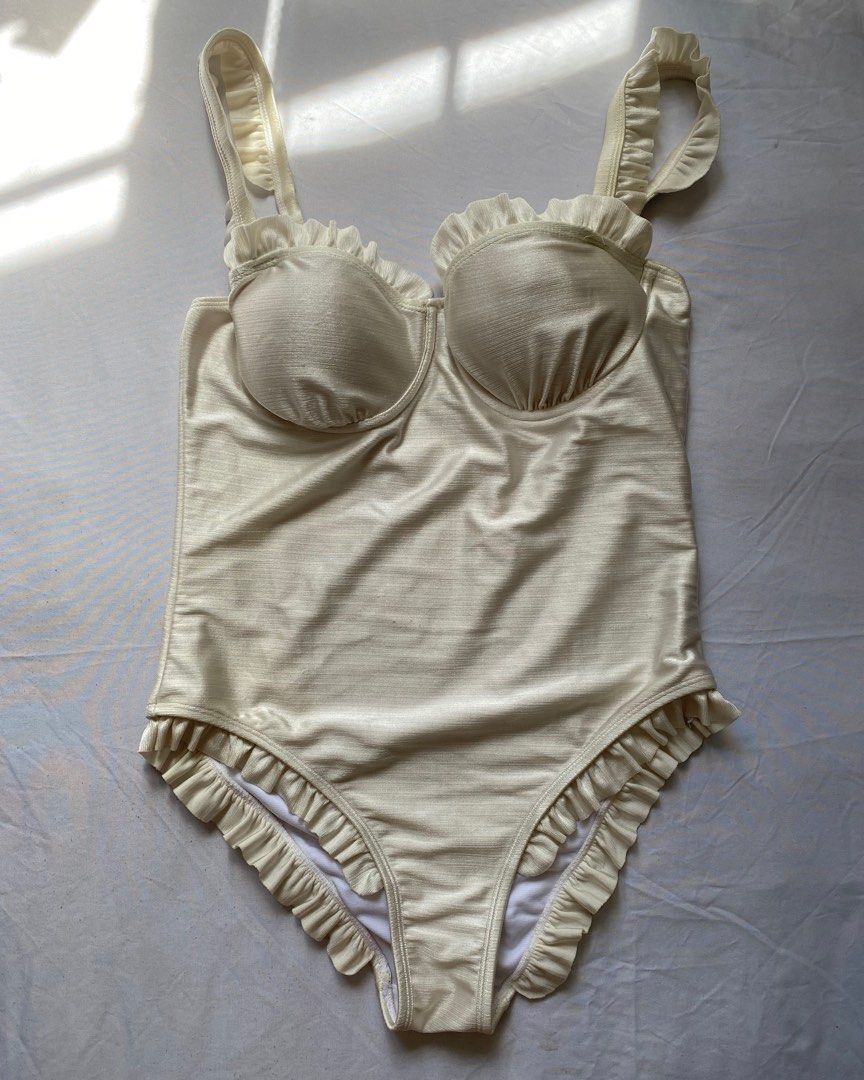 coco cabaña • Ruffle Bustier 1 Piece Bikini, Women's Fashion, Swimwear ...