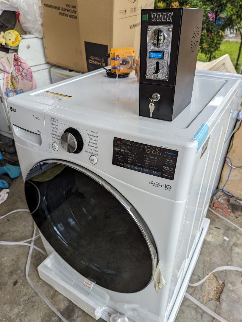 Coin @ Token operated self service washing machine 24kg LG, TV & Home Appliances, Washing ...