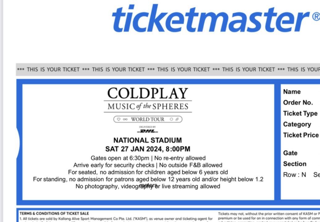 COLDPLAY MUSIC of the SPHERES, Tickets & Vouchers, Event Tickets on ...