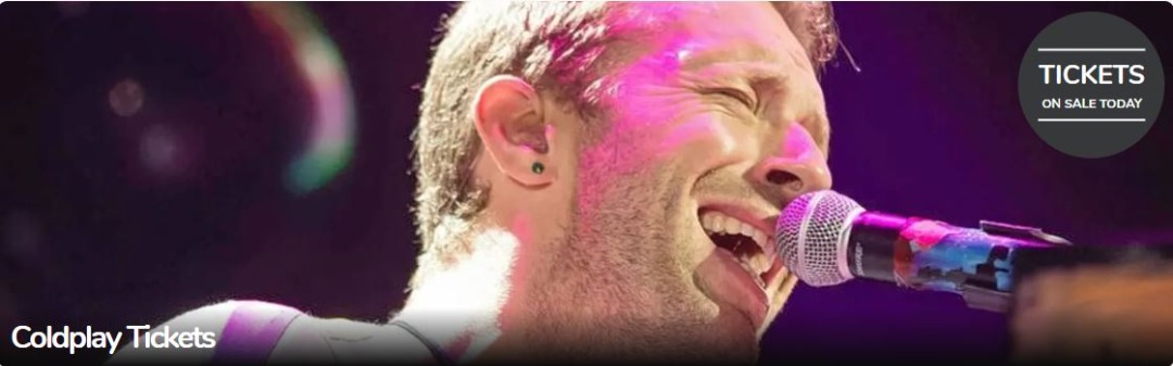 ColdPlay 26 Jan 2024 Floor Standing Tickets, Tickets & Vouchers, Event ...