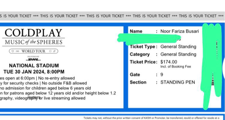 COLDPLAY TICKET 30 JAN 2024, Announcements on Carousell