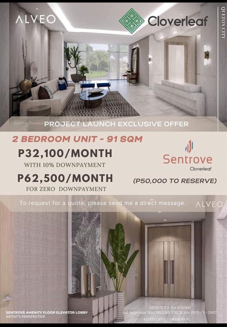 Condo unit for Sale in Edsa Balintawak Quezon City Cloverleaf Alveo ...