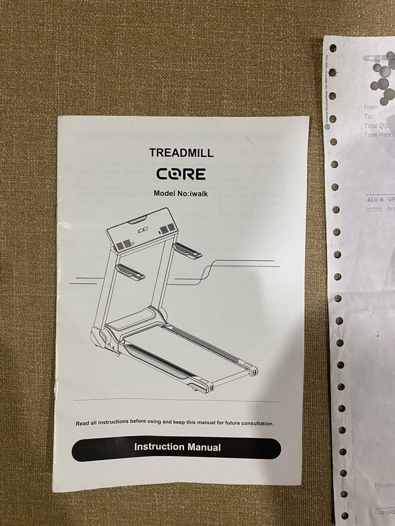 Core Treadmill iWalk, Sports Equipment, Exercise & Fitness, Cardio ...