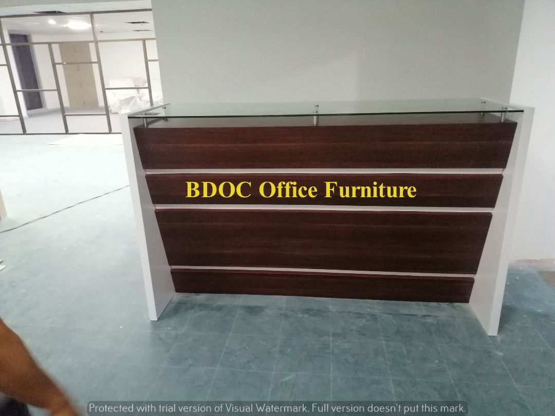 customized Reception counter table, Podium, wooden cabinets, Steel lockers , partitions ...