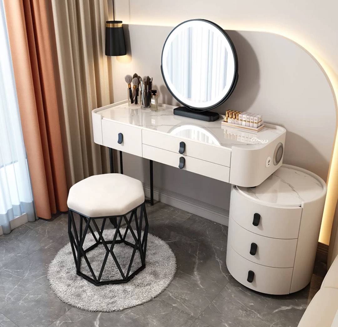 DELI Modern Vanity Table Set, Furniture & Home Living, Furniture ...