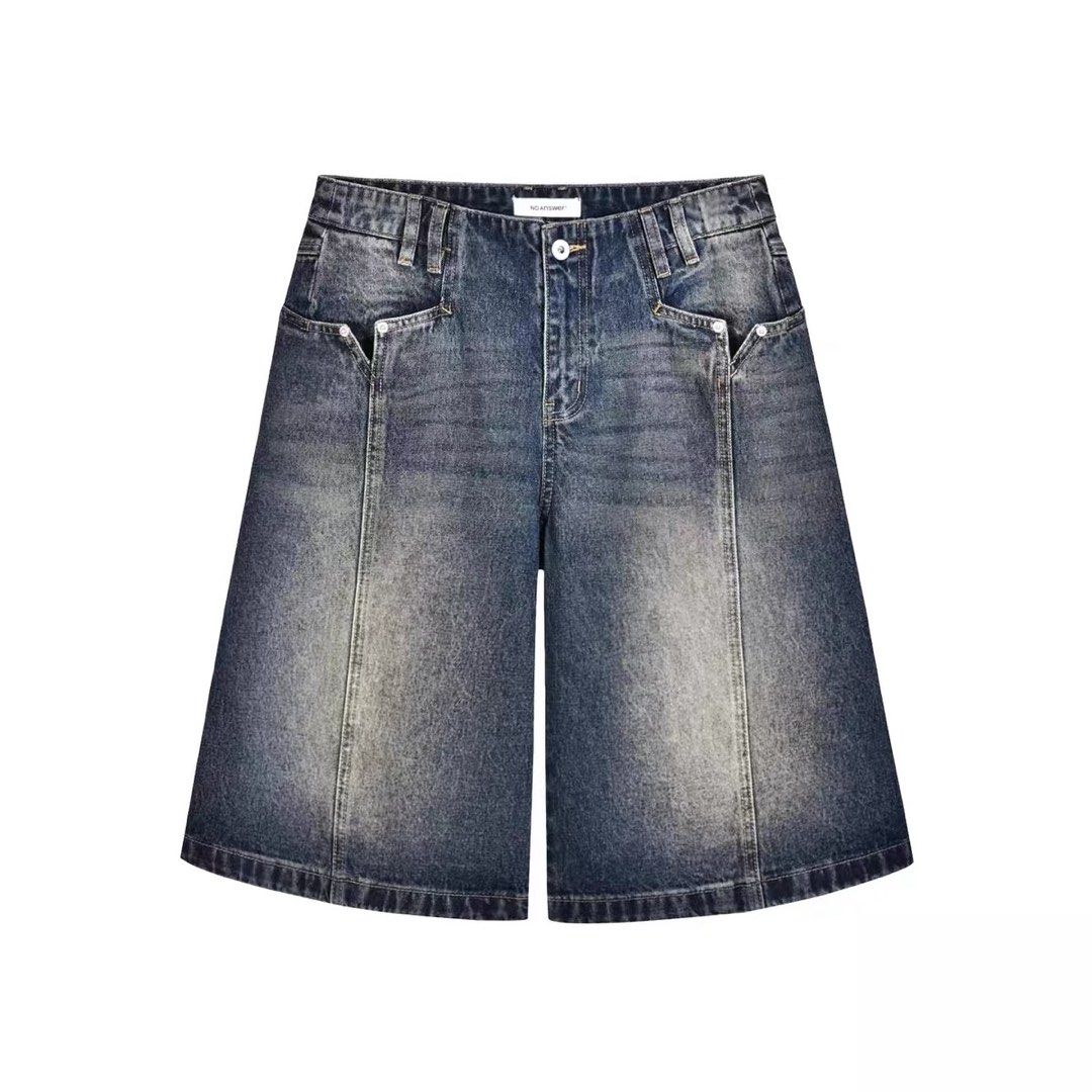 Denim washed Jorts, Women's Fashion, Bottoms, Other Bottoms on Carousell