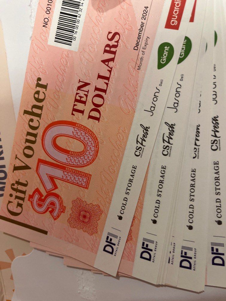 Cold Storage/ CS Fresh/ Giant/ 7-11/ Guardian/ Jasons Deli Vouchers ...