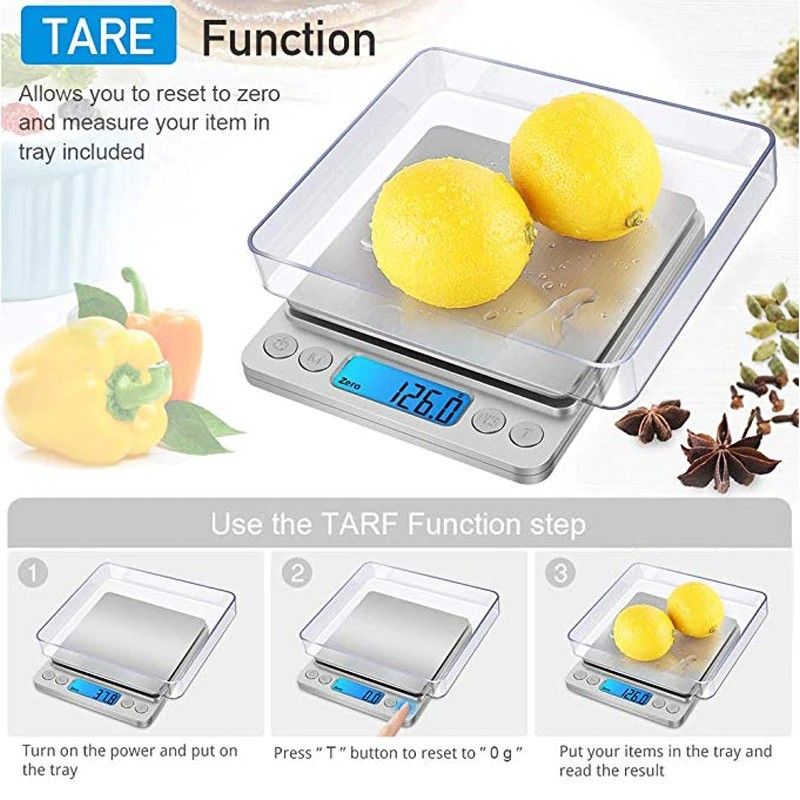 Digital Kitchen Weighing Scale LCD Portable Baking Bake Bakery Food ...