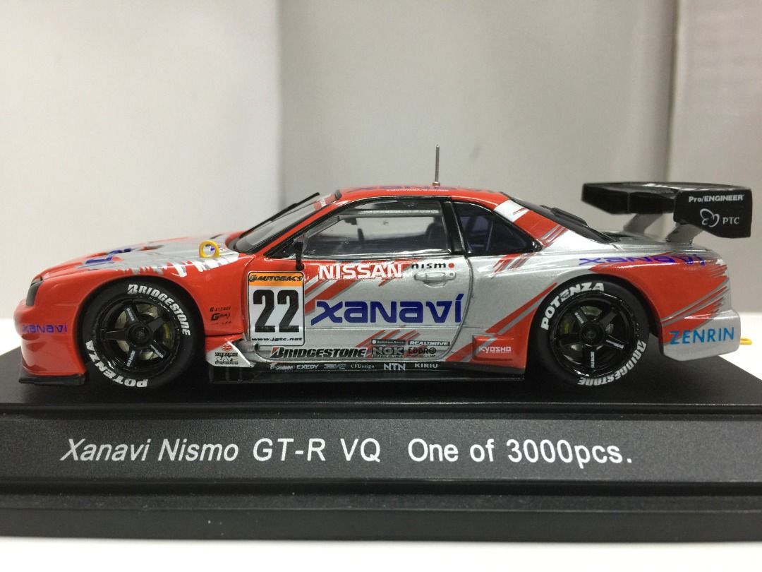 EBBRO 1/43 NISSAN GT-R R34 XANAVI NISMO VQ #22 SILVER (43376) (C1360-302), 興趣及遊戲, 玩具 & 遊戲類 ...