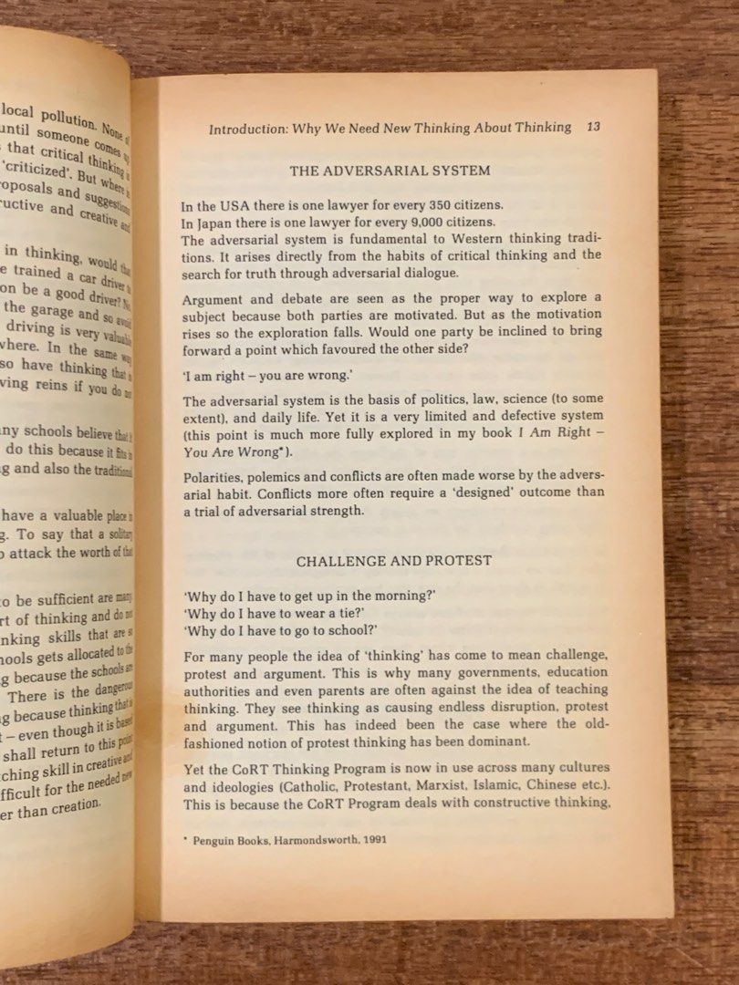 Edward de Bono ; TEACH YOUR CHILD HOW TO THINK, Hobbies & Toys, Books ...