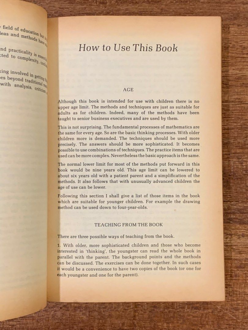 Edward de Bono ; TEACH YOUR CHILD HOW TO THINK, Hobbies & Toys, Books ...