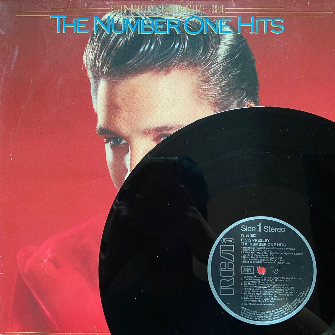 Elvis Presley - The Number One Hits (VINYL RECORD LP), Hobbies & Toys ...