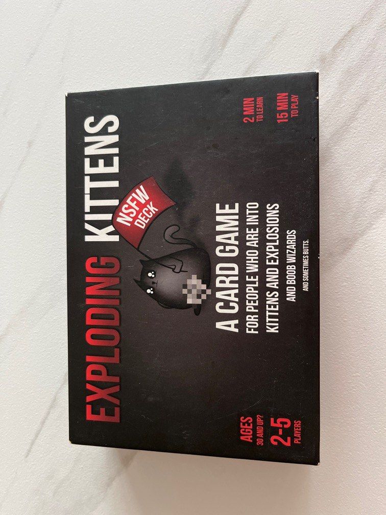Exploding Kittens (NSFW expansion), Hobbies & Toys, Toys & Games on Carousell
