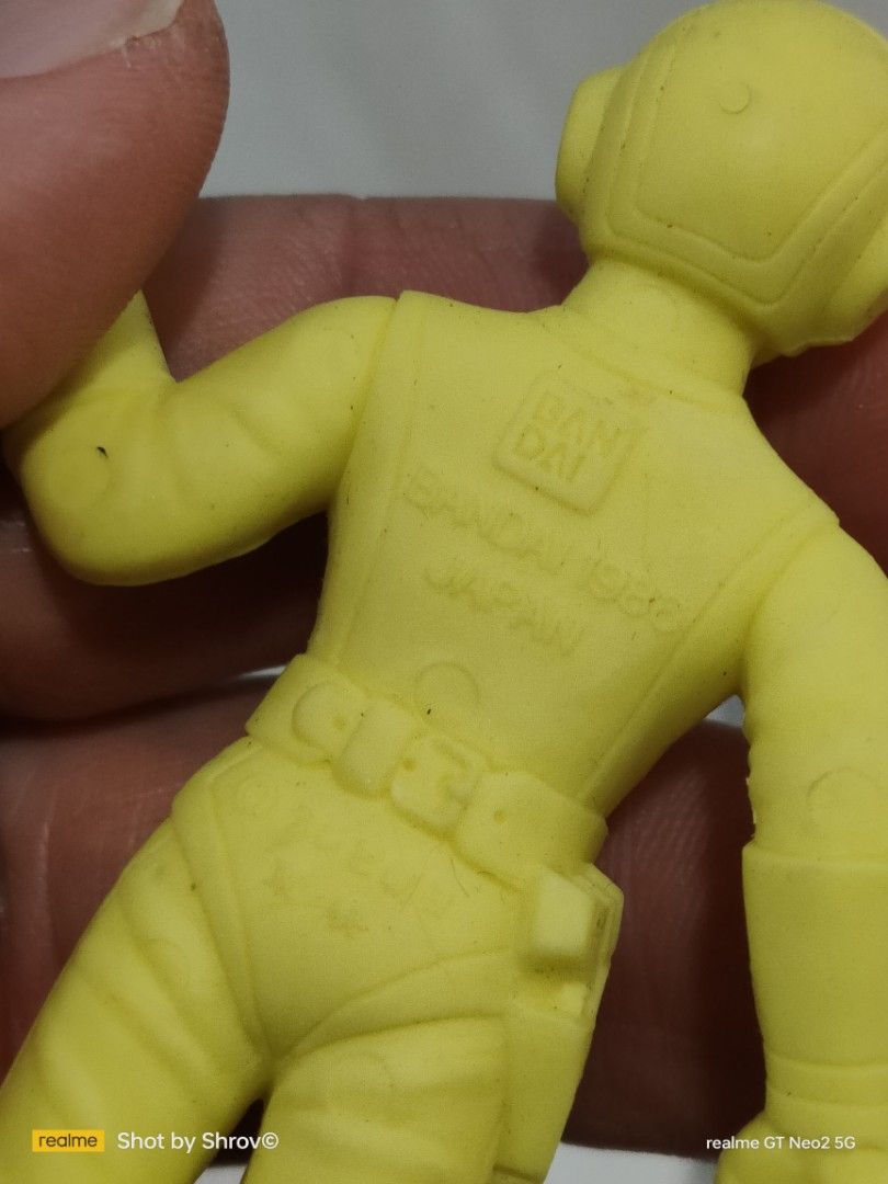 FLASHMAN RARE YELLOW FLASHMAN RUBBER RARE VINTAGE BANDAI 1986, Hobbies ...