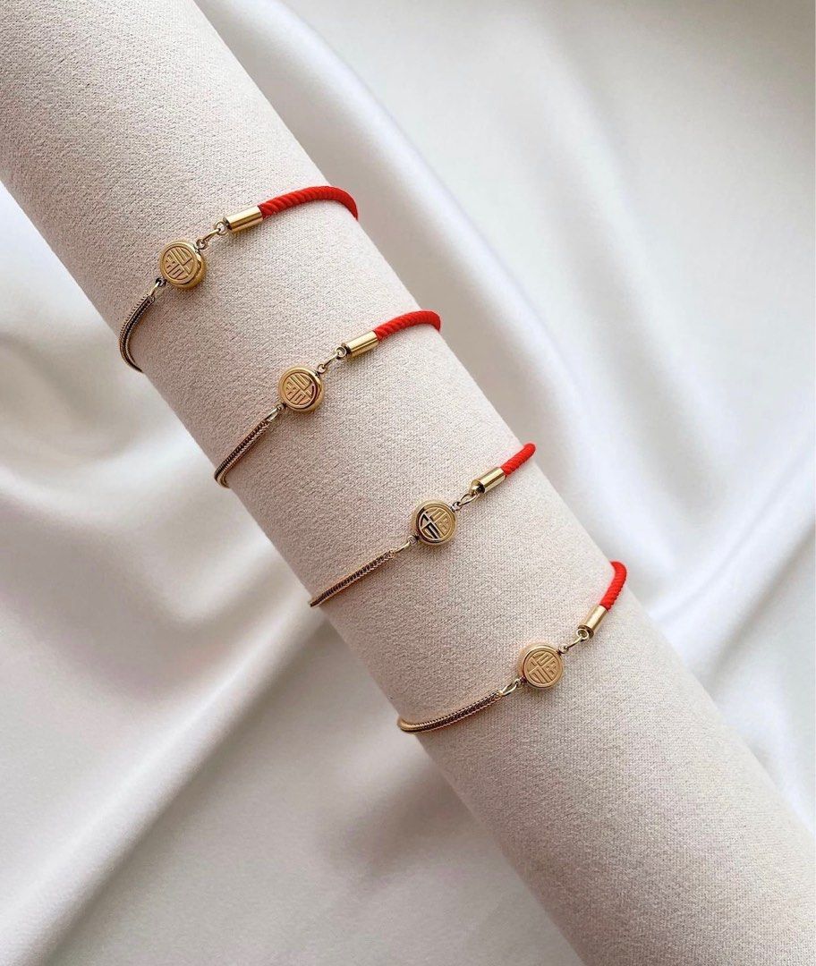 Fu Red String Bracelet, Women's Fashion, Jewelry & Organizers ...